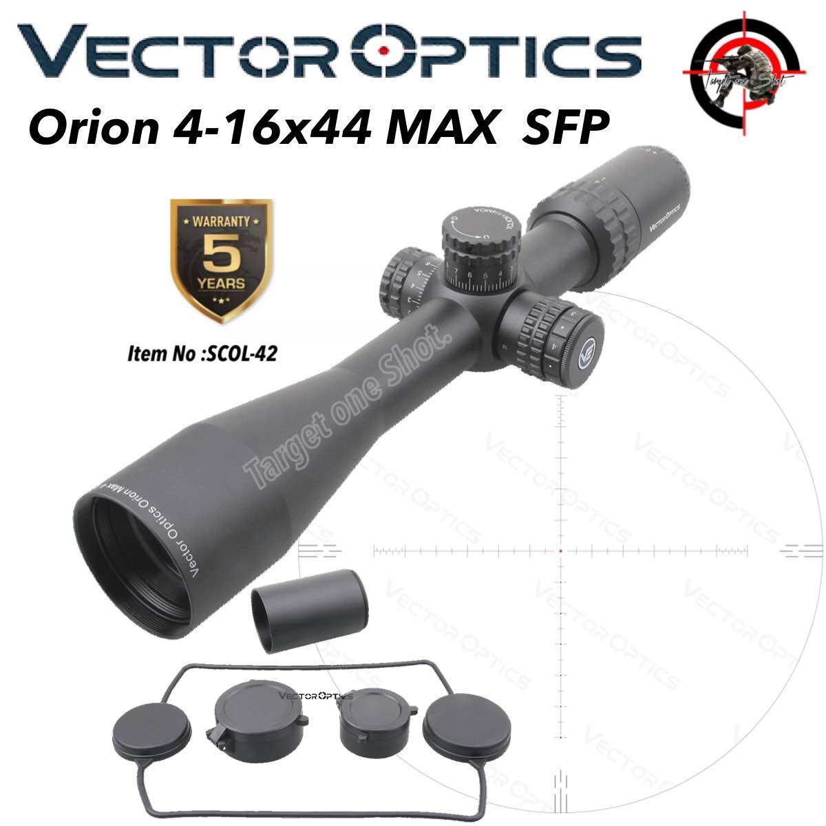 VECTOR OPTICS Orion MAX 4-16x44 SFP - Target one shot. - ThaiPick