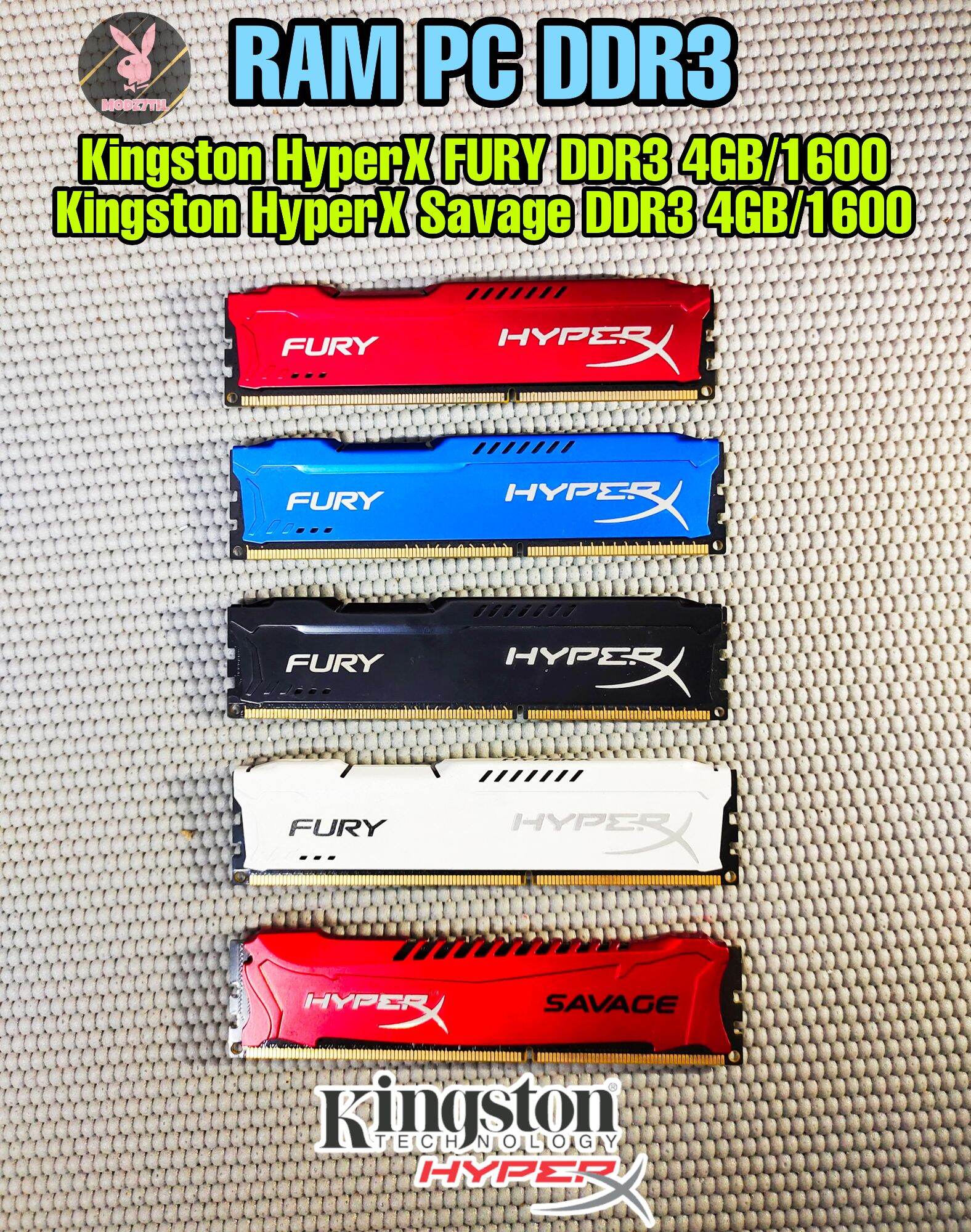 (ร้านในไทย) RAM Kingston HyperX DDR3 4GB/1600 - 8GB/1600 ** ส่งด่วน ...