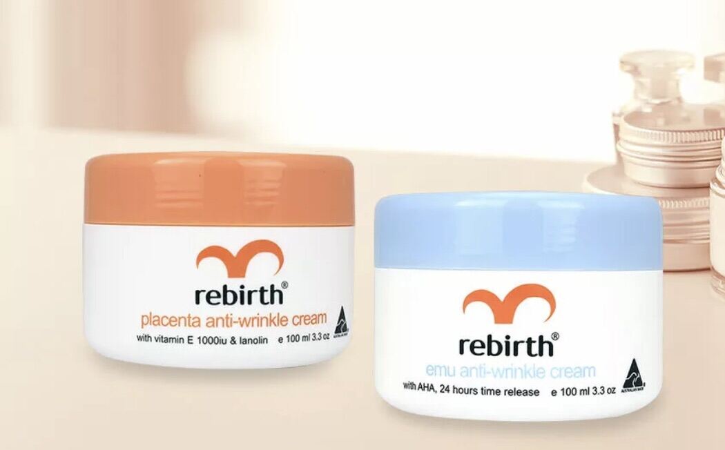 Rebirth Gift Set Box Placenta Placenta Anti-Wrinkle Cream 100ml + Emu ...