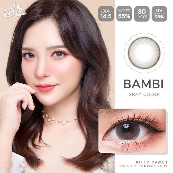 คอนแทคเลนส์ บิ๊กอาย รุ่น Bambi มีสีเทา/ตาล/Hazel gray/brown/Hazel มีค่า ...