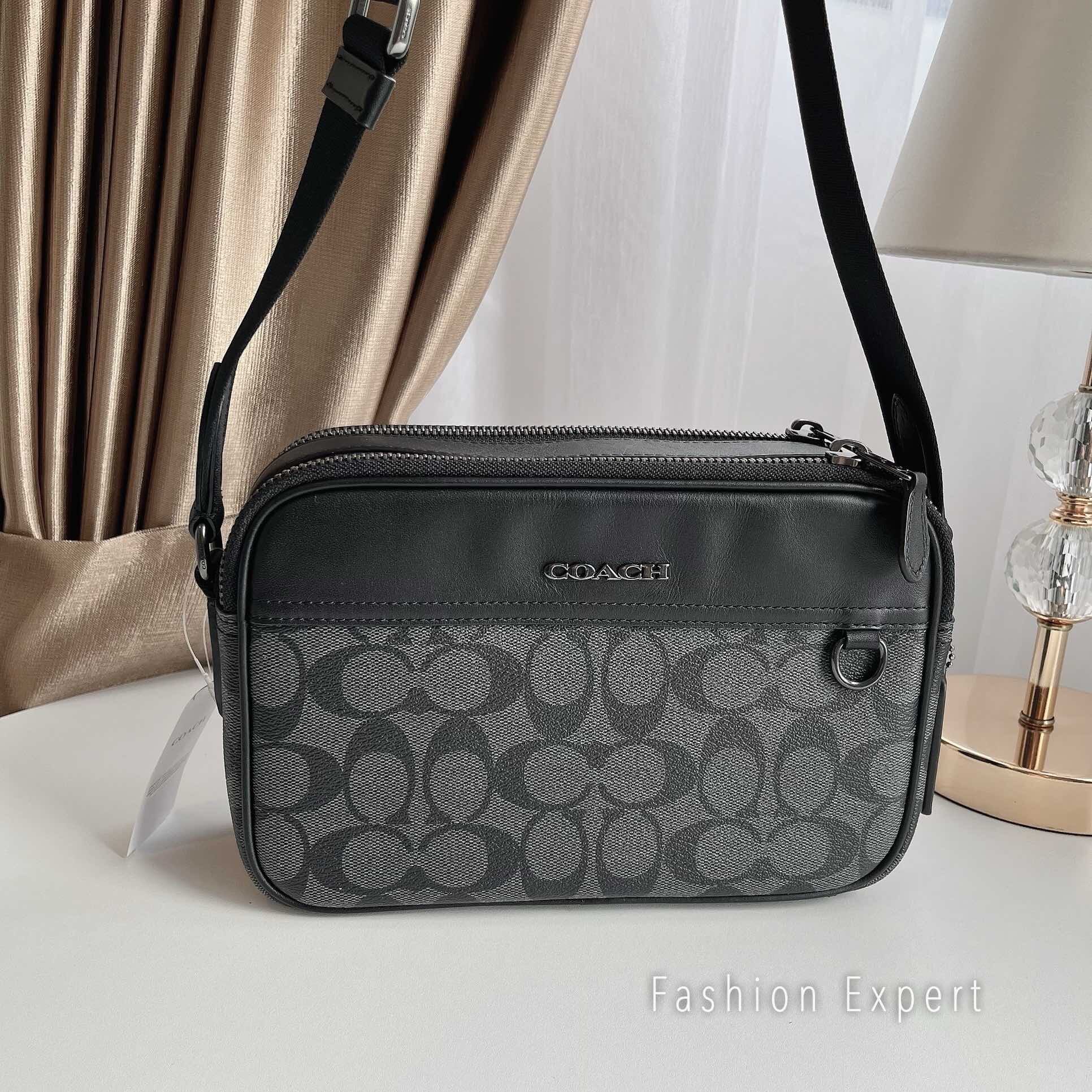 ของแท้100% สะพายข้างชาย Coach C4149 Coach Graham Crossbody In Signature ...