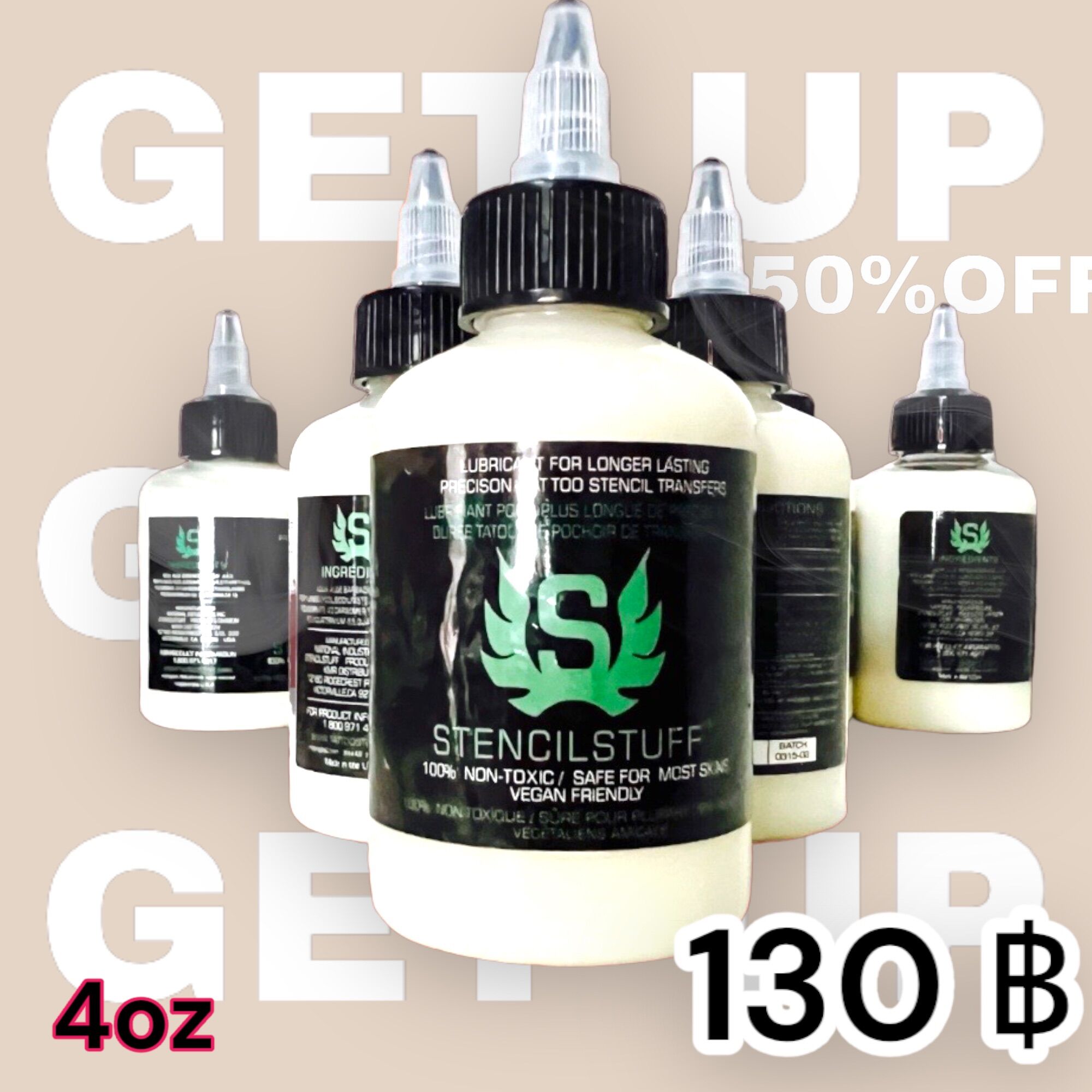 (พร้อมส่งของทุกวัน)(สินค้าพร้อมส่งจาก กทม) น้ำยาลอกลาย ขนาด 4ออนซ์ Stencil Stuff Tattoo Transfer ...