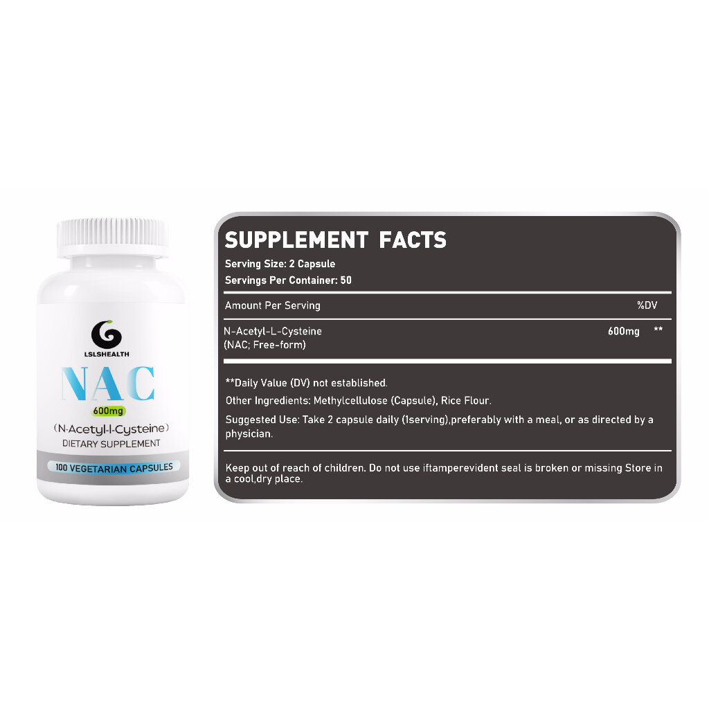 NAC Glutathione Capsules Intracellular Antioxidant Complex Kidney Liver ...