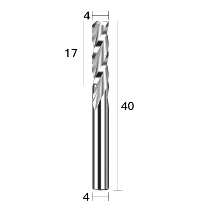 ดอก End mill 3 ฟัน D3.175/D4.0/D6.0mm สำหรับตัดงาน ไม้ พลาสวู๊ด อะคร ...