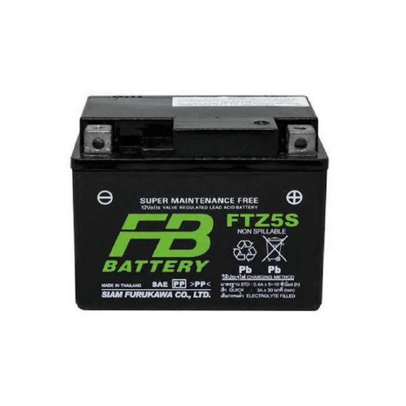 แบตเตอรี่มอเตอร์ไซค์ แบบแห้ง ยี่ห้อ FB รุ่น FTZ5s-mf battery scoopy mio ...