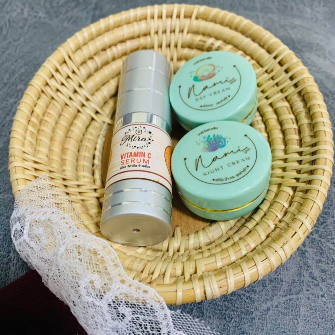 เซ็ทคู่ ครีมนามิไวท์+เซรั่มมิรา Nami White & Mira Serum | Lazada.co.th