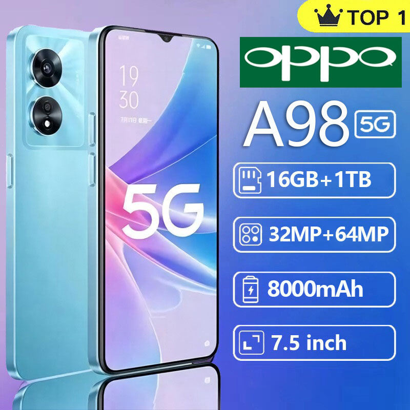 【รับประกัน1ปี】2025ใหม่ของแท้ OPP0 A98 5G 7.5นิ้ว โทรศัพท์มือถือ รองรับ2 ...