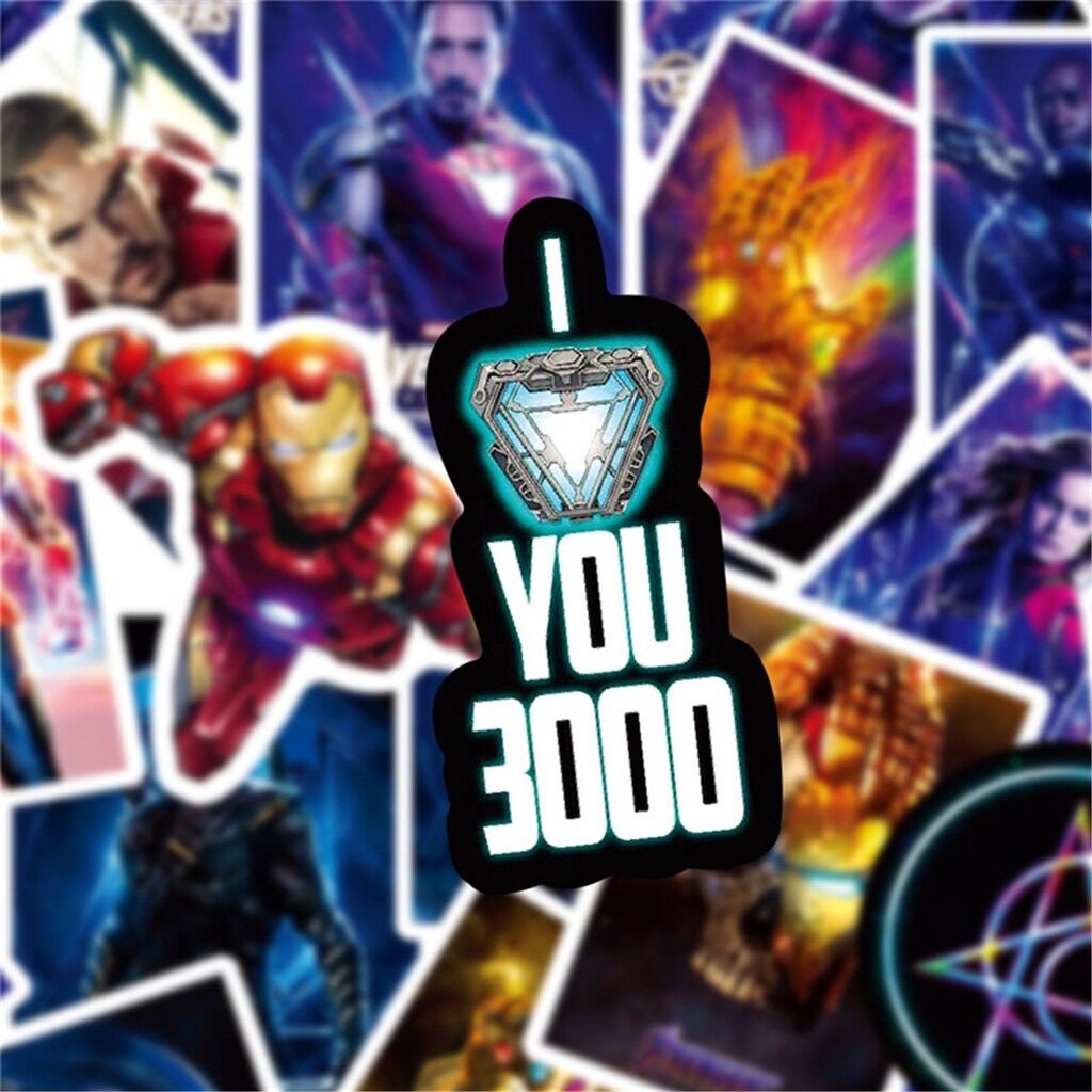 สติ๊กเกอร์ Avengers 226 อเวนเจอร์ส 50ชิ้น Marvel ironman spiderman ไอ ...