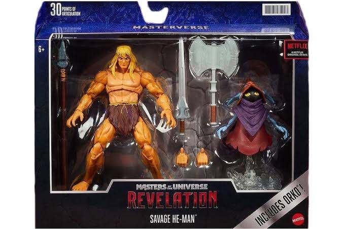 MATTEL MASTERS OF THE UNIVERSE HEMAN SAVAGE AND ORCO ACTION FIGURES ...