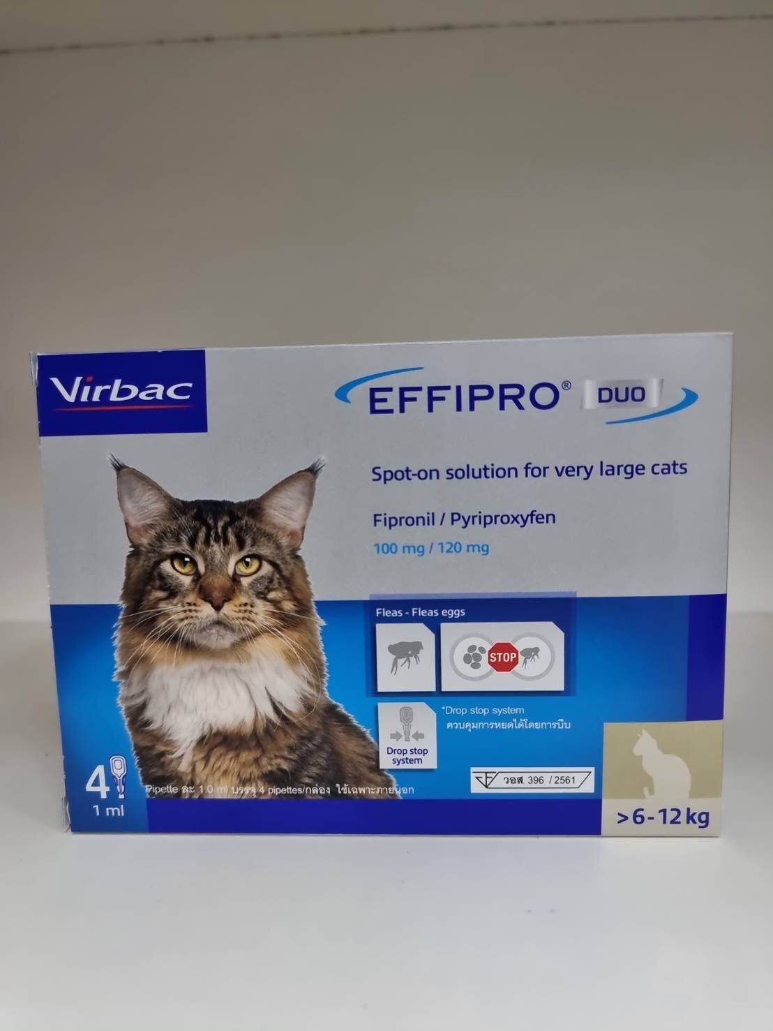 Virbac Effipro Duo Spot-On 6-12kg. เอฟฟิโปร ดูโอ้ สปอต ออน ชนิดหยดหลัง ...