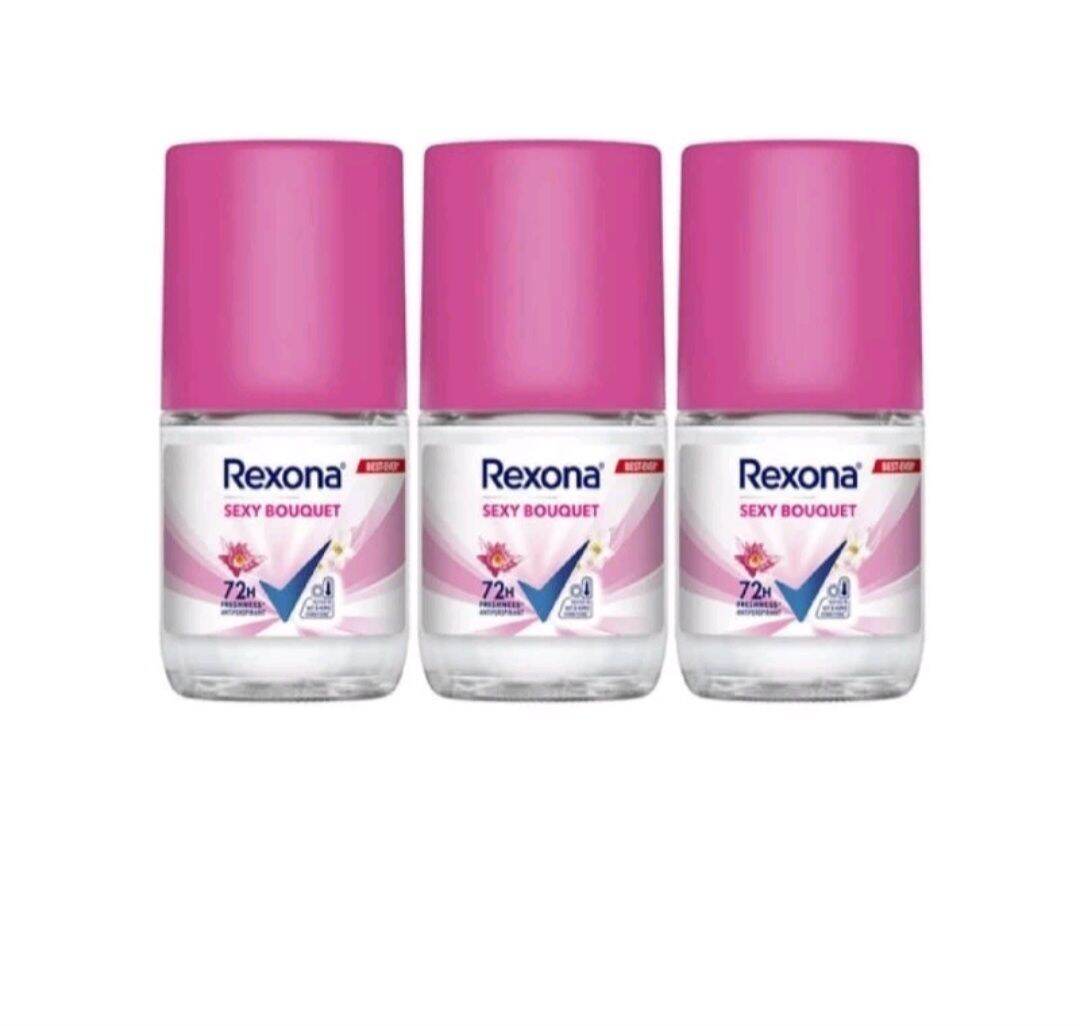 Rexona แพ็คเก็จใหม่ ขนาด25มลX3ขวด เรโซน่า โรลออน ระงับกลิ่นกาย กลิ่นหอม ...