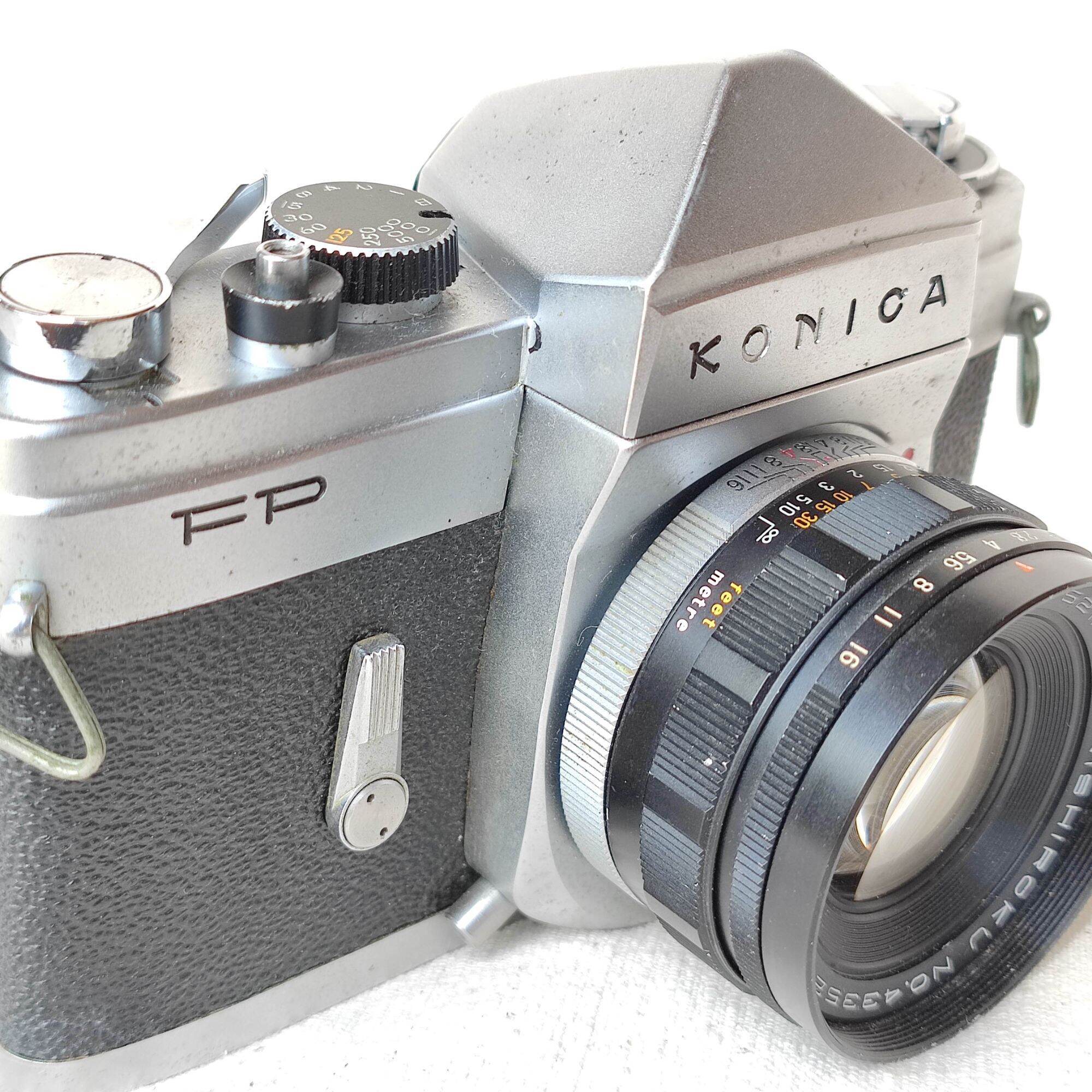 กล้องฟิล์ม SLR ยี่ห้อ Konica FP เลนส์ Konica F Hexanon 52mm f1.8 ...