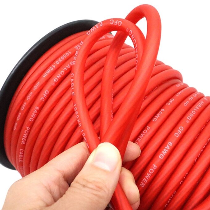 OFC Power Cable 0AWG ทองแดงแท้! สายไฟแบตเตอรี่รถยนต์ขนาดใหญ่ สำหรับ ...