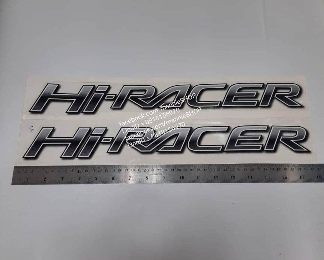 สติ๊กเกอร์ดั้งเดิมติดแก้มท้ายรถ MAZDA BT50 คำว่า Hi-Racer คำว่า hiracer คำว่า hi racer ติดรถ ...