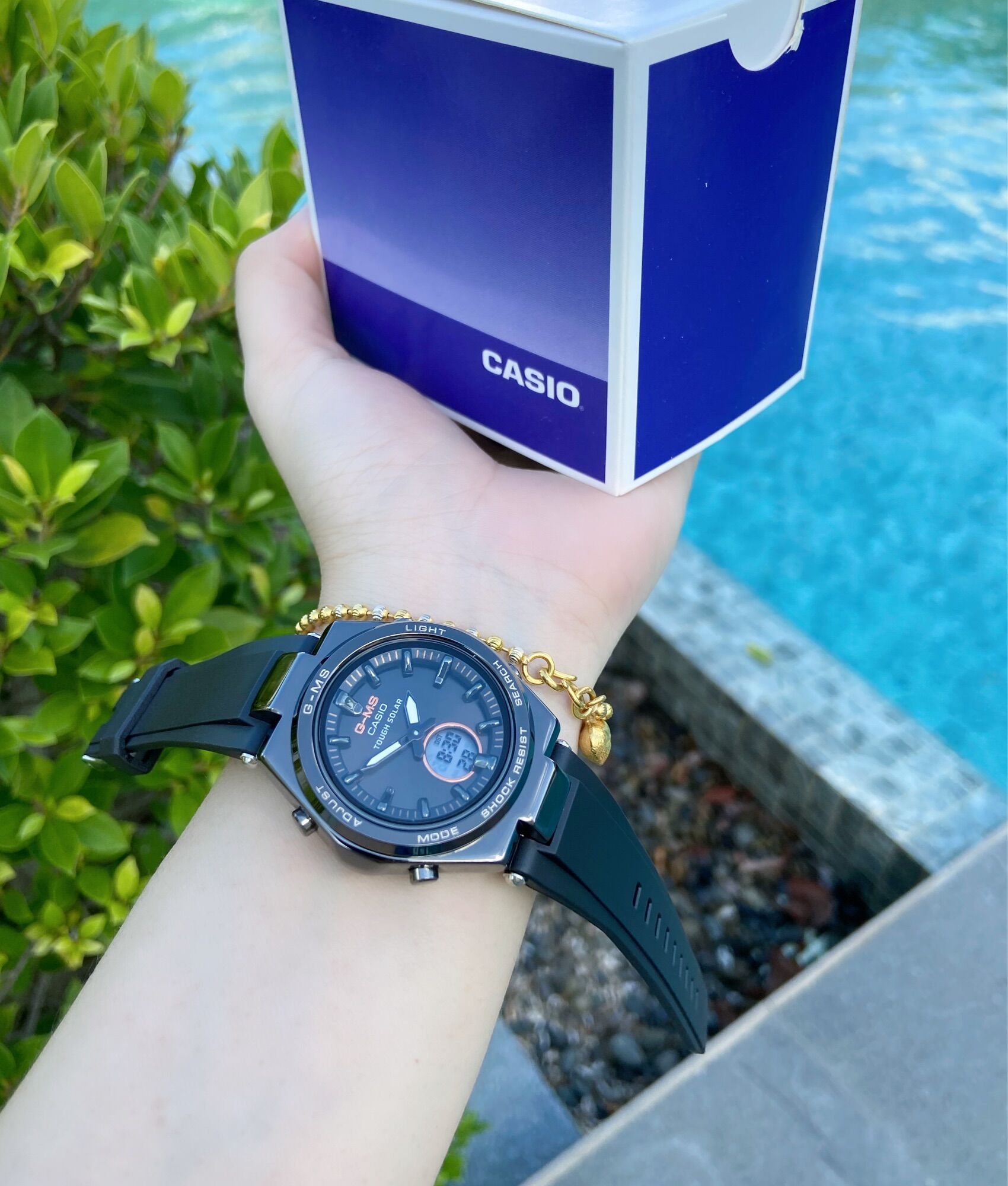 นาฬิกาข้อมือ casio GSM-S200 คาสิโอเบบี้จี นาฬิกาข้อมือผู้หญิง ตั้งเวลาให้ฟรี แถมกล่อง | Lazada.co.th