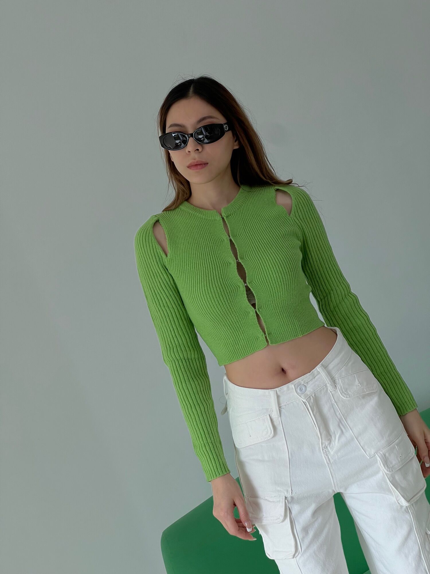 Keepithighco - cut off knit cardigan - Keepithigh - ThaiPick