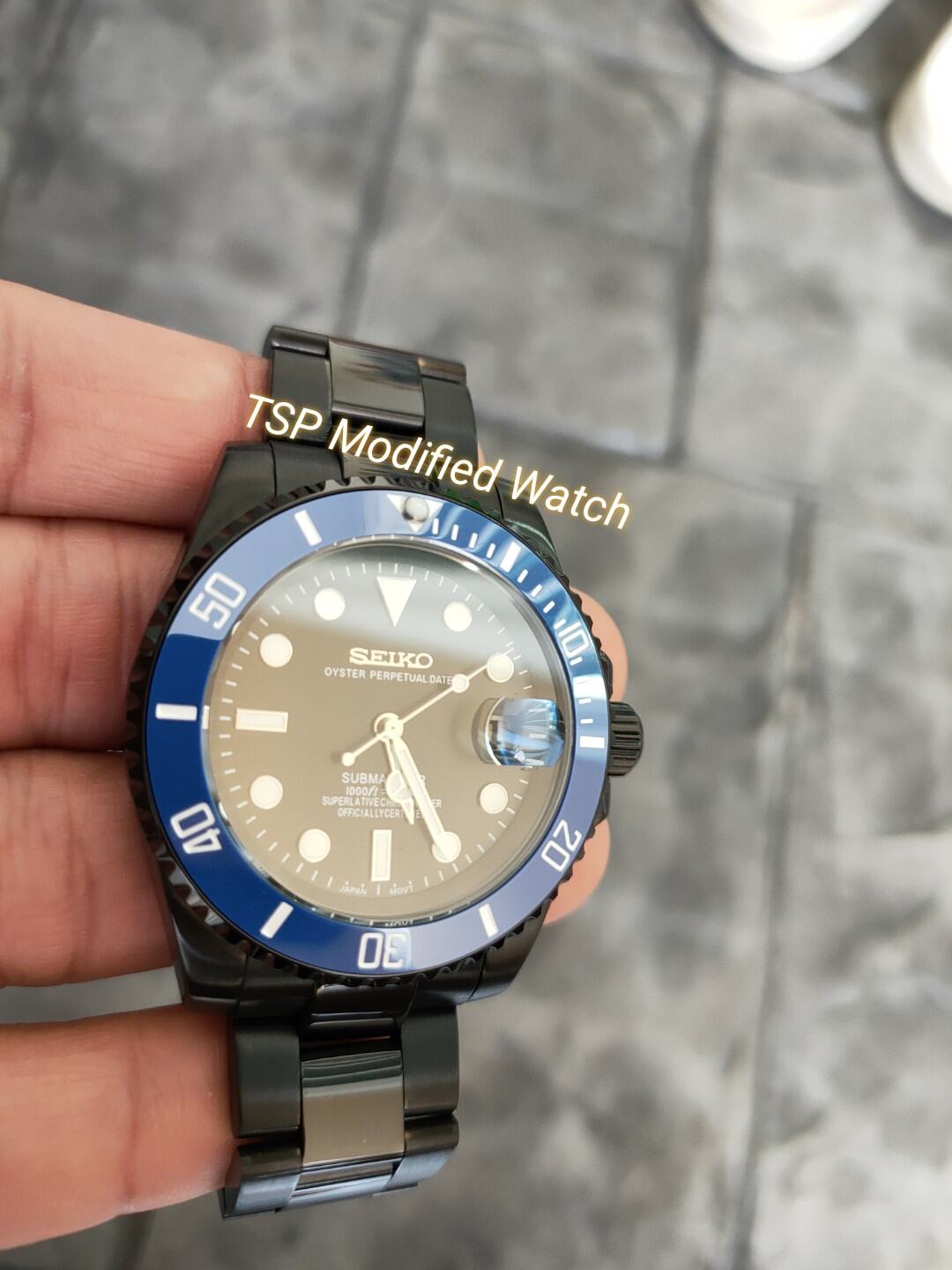 Seiko Mod Submariner Blue Super Black สต๊อกในไทย พร้อมส่ง 1-2 วัน ...