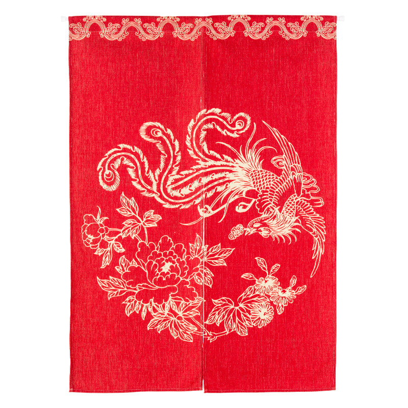 พิมพ์ผ้าม่านวิลเลจคลาสสิกแห่งชาติลมสีฟ้าตัดผ้าม่านห้องครัวจีนสีฟ้าและสี ...