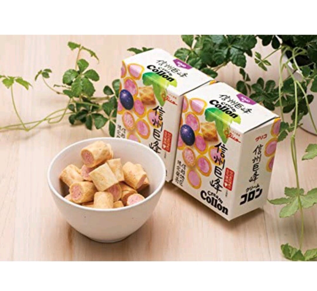 Glico Collon Cream Shinshu Kyoho กูลิโกะ โคล่อนญี่ปุ่น เวเฟอร์กรอบสอด ...