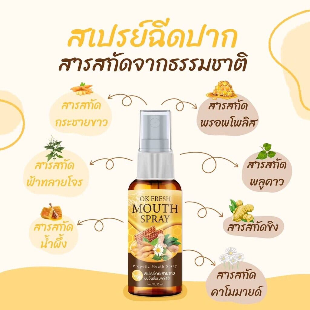 OK FRESH Mouth Spray สเปรย์พ่นลำคอ - ปันสวย ช้อป - ThaiPick