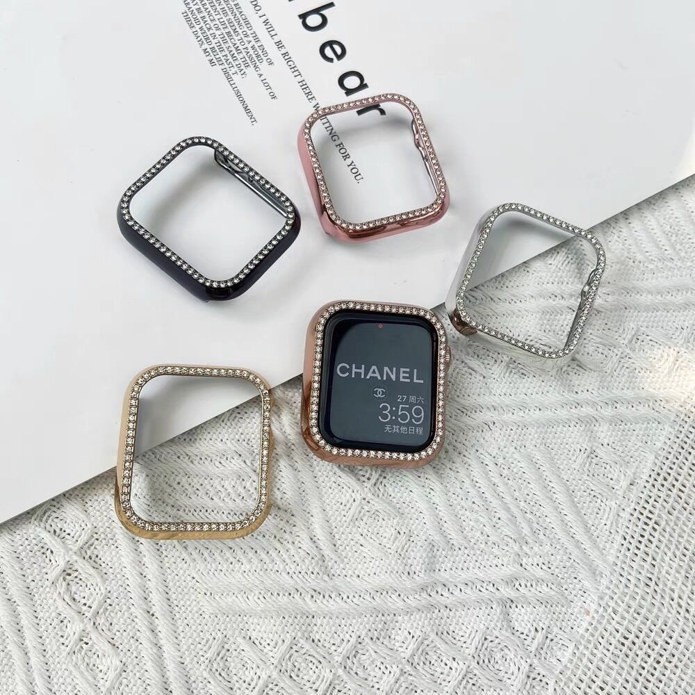 พร้อมส่ง งานสุดวิ้งค์ เคสประดับเพชร 1 แถว ใช้ได้กับ Apple Watch Series ...