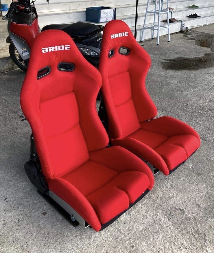 เบาะแต่งสตาร์เดียสีแดงหลังดำงานไทย1คู่ พร้อมรางสไลด์ - DS racing shop ...