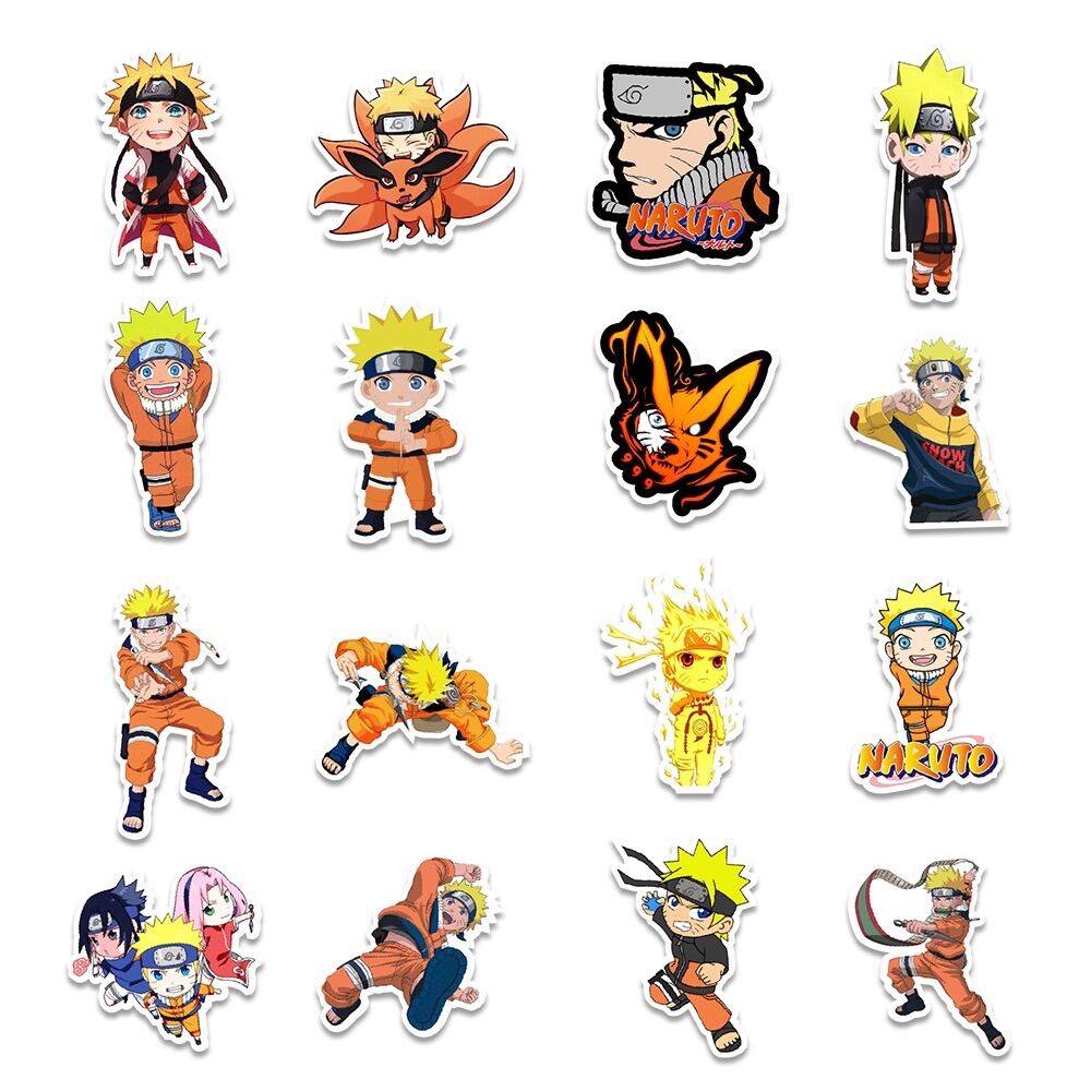 สติ๊กเกอร์ Naruto 210 นารูโตะ 50ชิ้น นินจา นินจาจอมคาถา คาคาชิ อิทาจิ ...