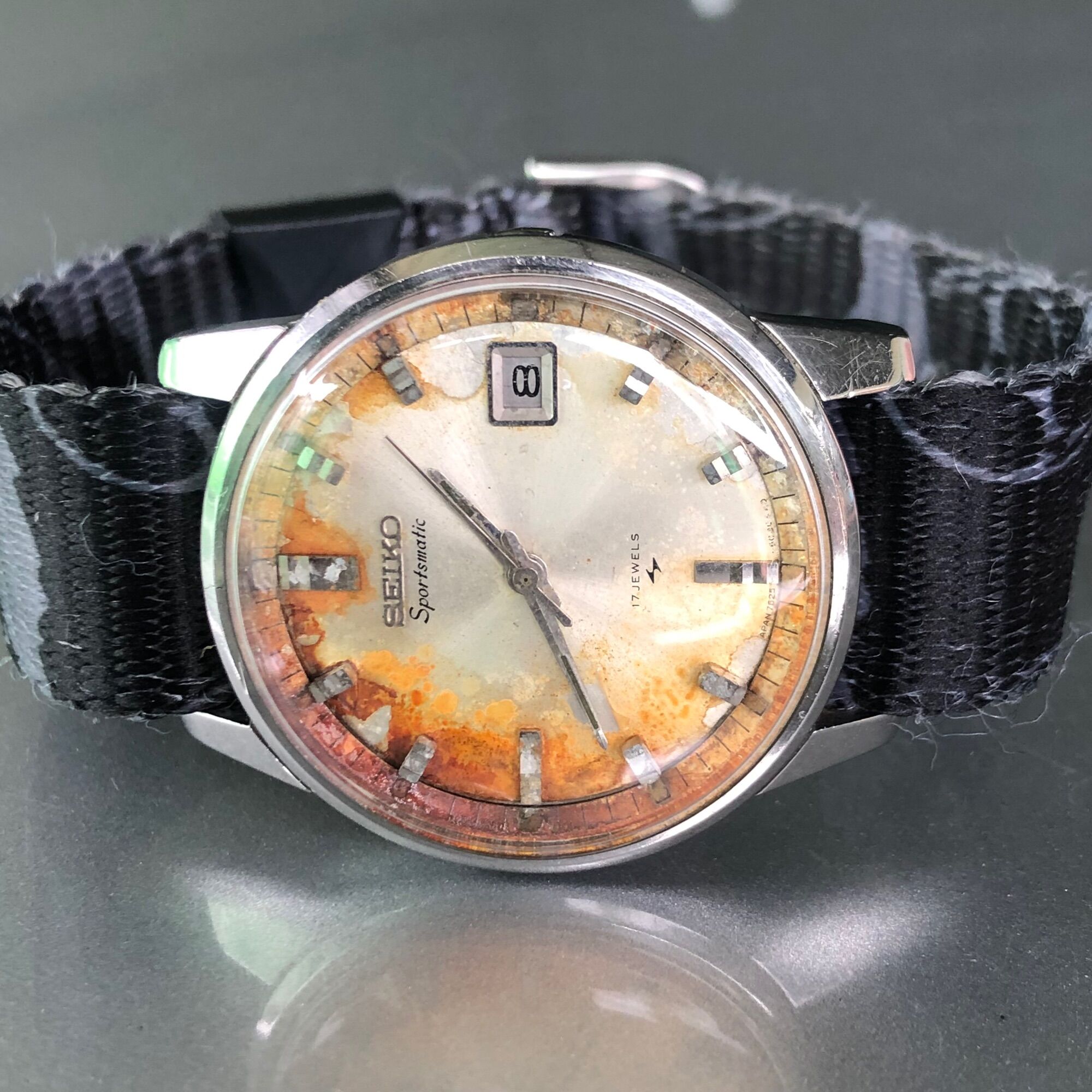 นาฬิกาวินเทจตัวจริง SEIKO Sportsmatic Diashock 17 Jewels Automatic 36 ...