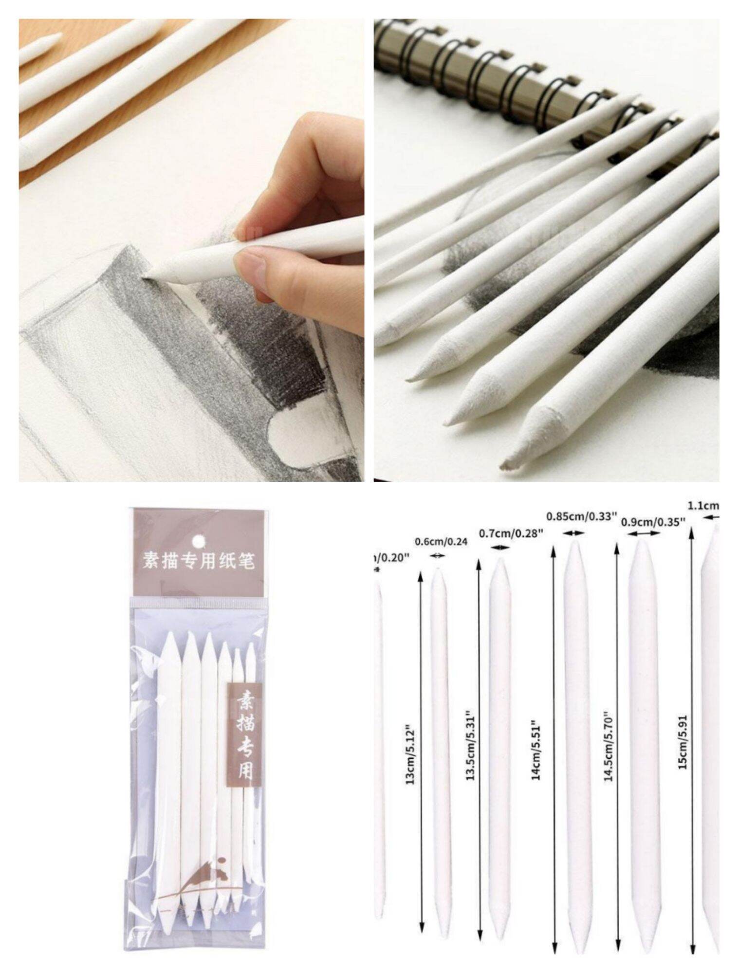 อุปกรณ์เกลี่ยสี Paper Stump Blender ชุด 3 ,6 ชิ้น | Lazada.co.th