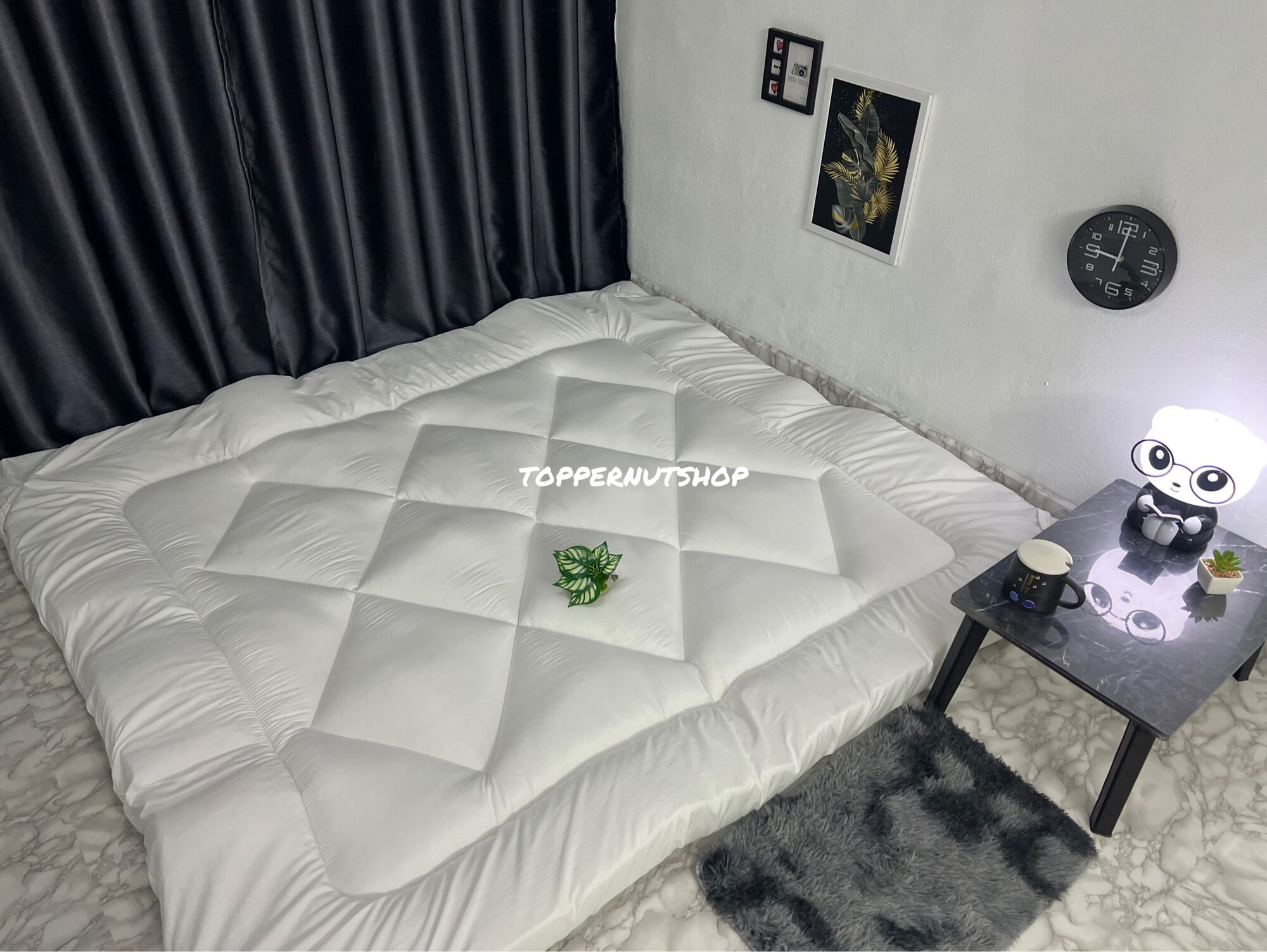 ที่นอนTopper 6F 5F 3.5F เบาะรองนอน สีพื้นมินิมอลสไตล์เกาหลี ท็อปเปอร์ปูนอนพื้น ใยพิเศษหนานุ่ม5 ...