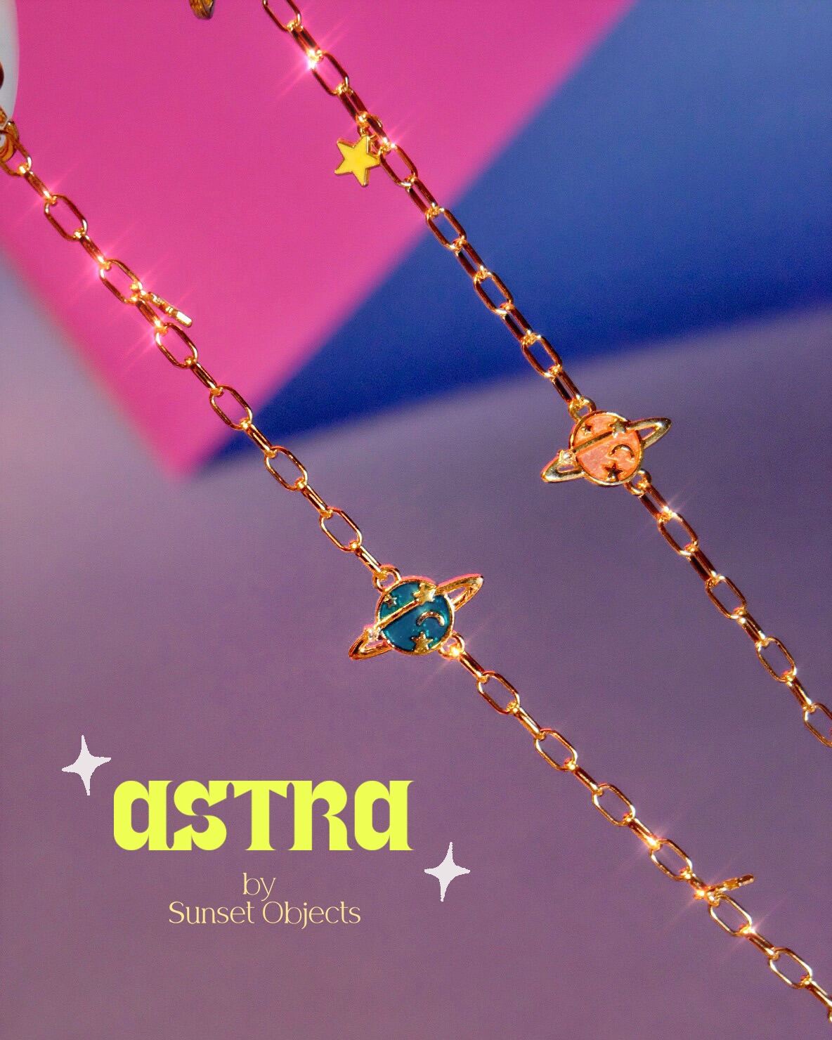Sunset Objects | สายคล้องแว่นตา สายคล้องแมส Astra Chains ชุบทอง 18k ...