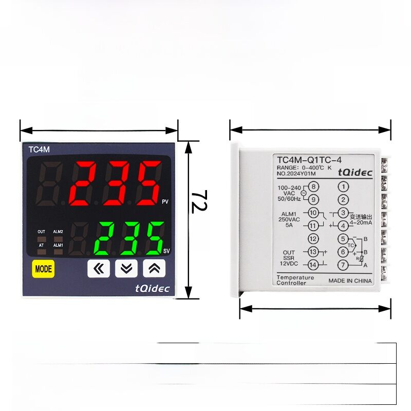 Tqidec Tc4m ไฟฟ้าอุณหภูมิ Multi-input สัญญาณดิจิตอลจอแสดงผลอัจฉริยะ Pid ...