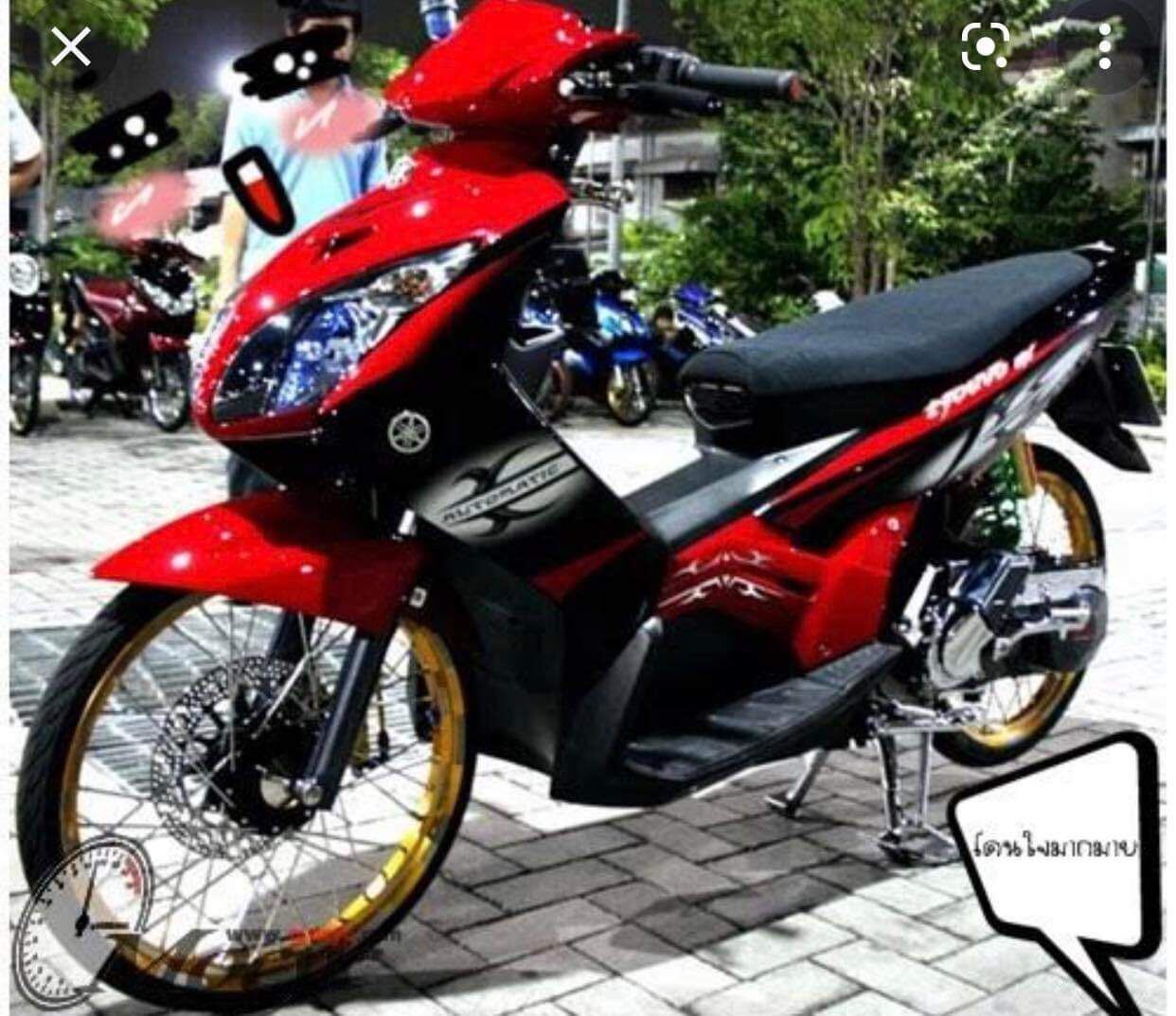 ชุดสี เฟรม นูโว เอ็มเอ็กซ์ งานสั่งทำ Nouvo MX สีแดงดำ ตามรูป ครบ 9 ชิ้น รถปี 2008 สินค้ามีประกัน ...