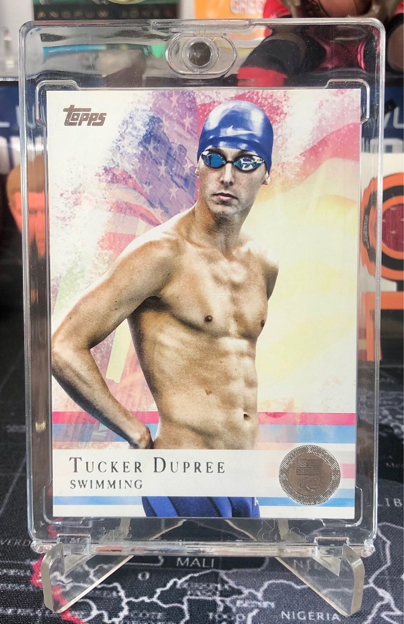 TUCKER DUPREE การ์ดสะสม นักว่ายน้ำ Topps Olympic Swimmer🏊‍♂️ U.S.A.🇺🇸 ...