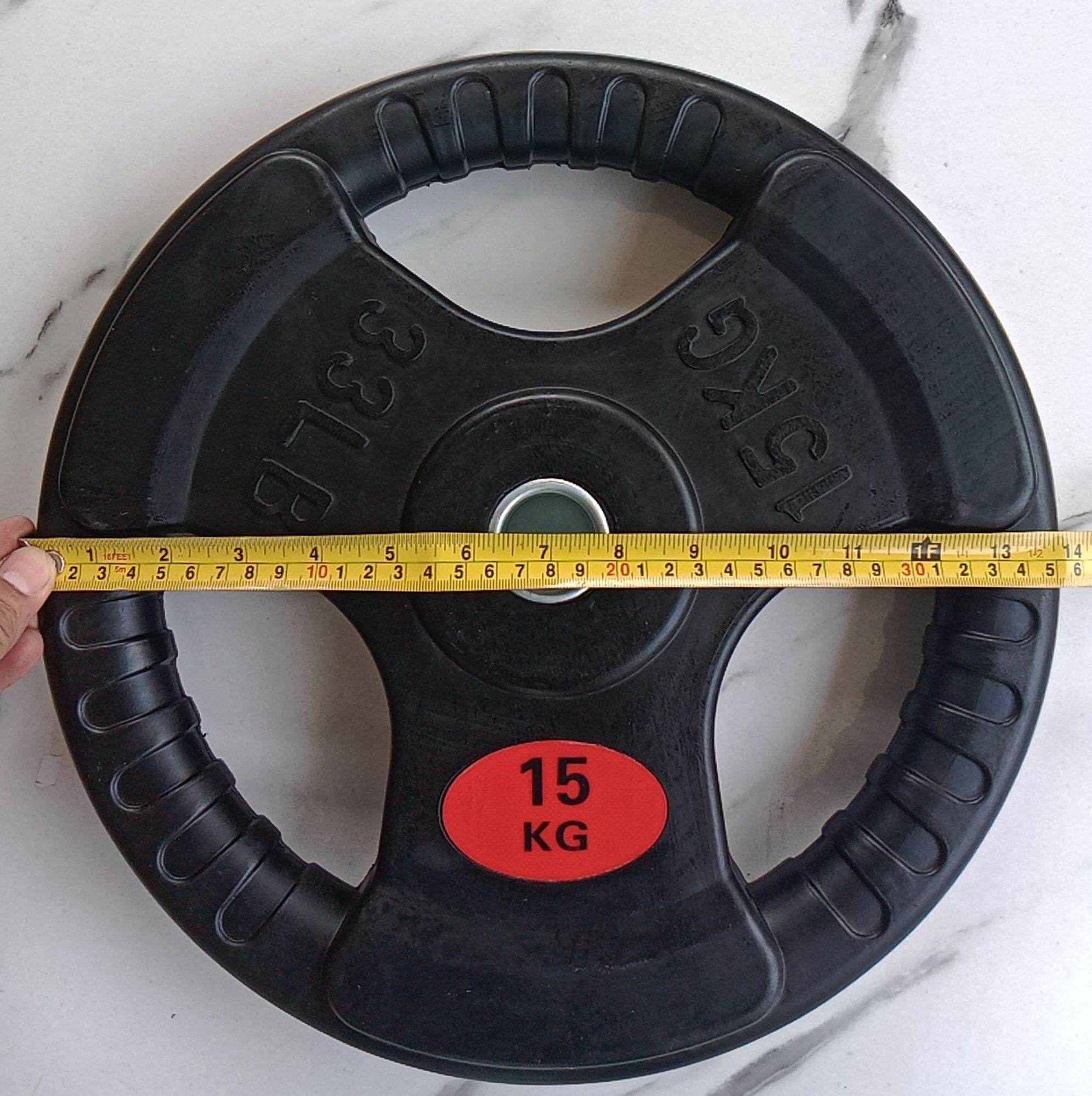 ส่งฟรี????แผ่นน้ำหนักหุ้มยาง1นึ้ว 15kg = 2แผ่น - Atom Fitness - ThaiPick
