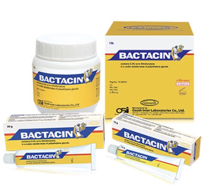 ผลิตภัณฑ์ดูแลสัตว์เลี้ยง ป้ายแผลสัตว์ Bactacin แบคตาซิน ขี้ผึ้งใส่แผล ...