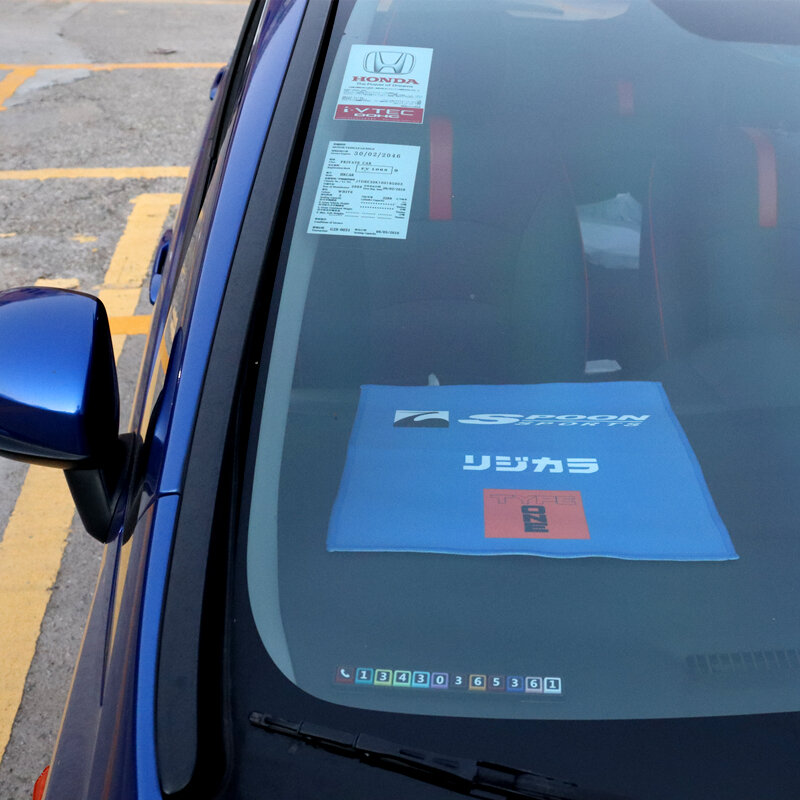 SPOON SPORTS แผ่นรองแบบผ้าขนหนูขนาดเล็กดัดแปลงรถยนต์ Fit GK5/GR9 Civic ...