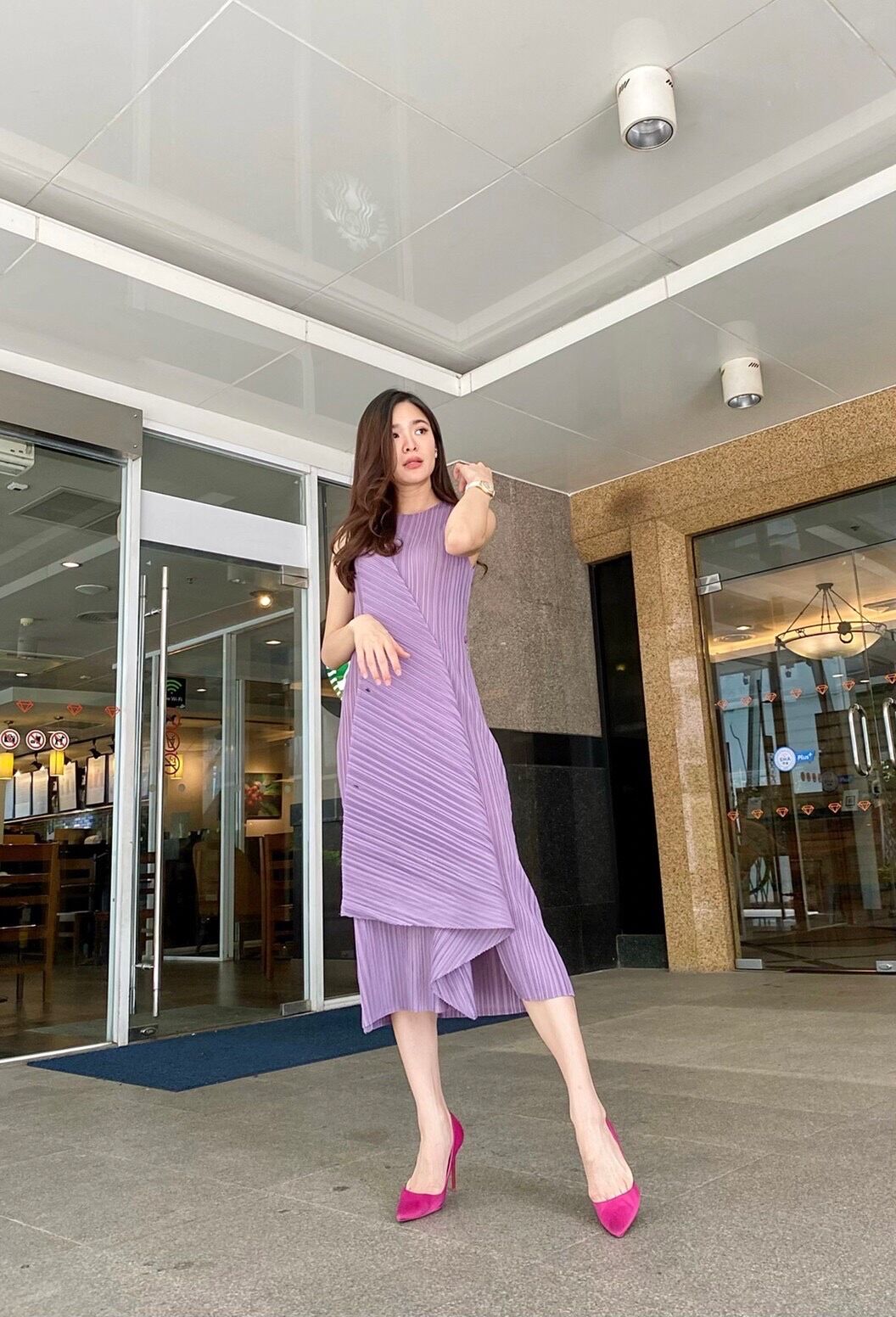 Panna Izzey Plzzzz เดรสพลีทตัวยาว อัดพลีท 100% งานเกาหลีแท้ ...