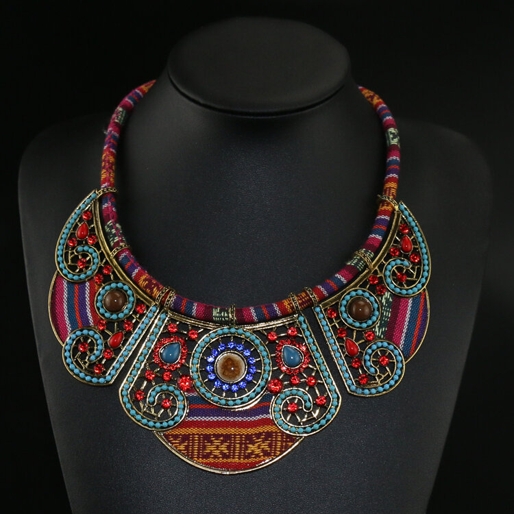 Bohemian Ethnic-Style Big Brand Necklace Accessories Women's Europe ...