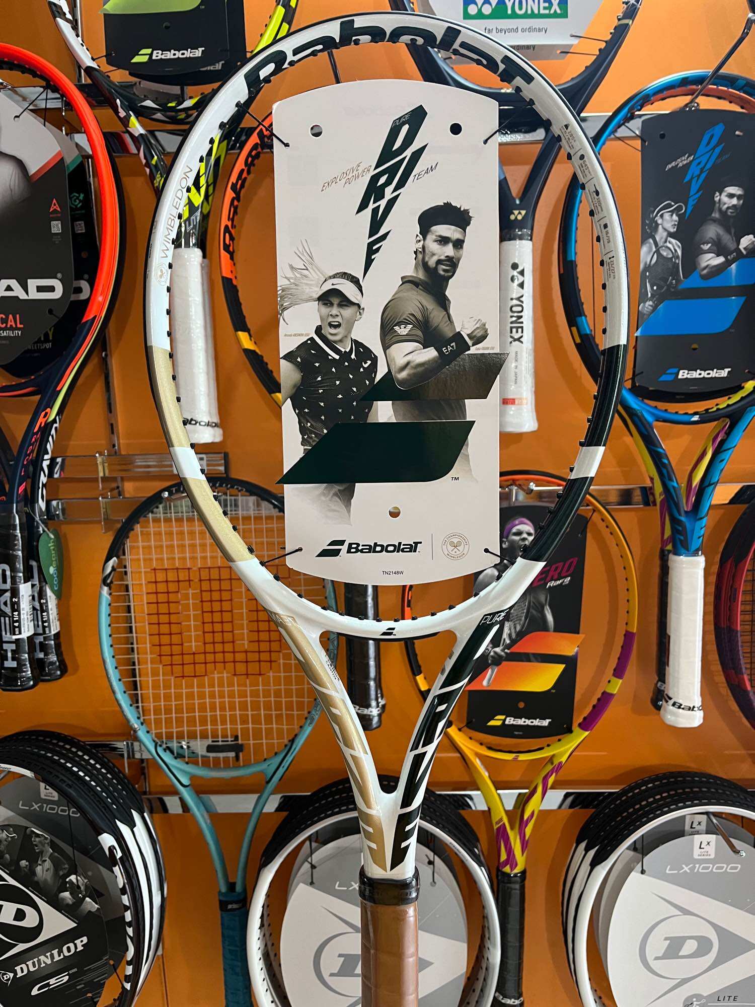 Babolat PURE DRIVE TEAM wimbledon. Headsize 100 Weight 285g Gripsize 2 ...