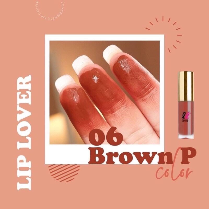 ลิปเลิฟเวอร์ LipLover ลิปแมทจิ๋ว No.06(ส้มน้ำตาล 1.5g) - DearShop_Baantawai - ThaiPick
