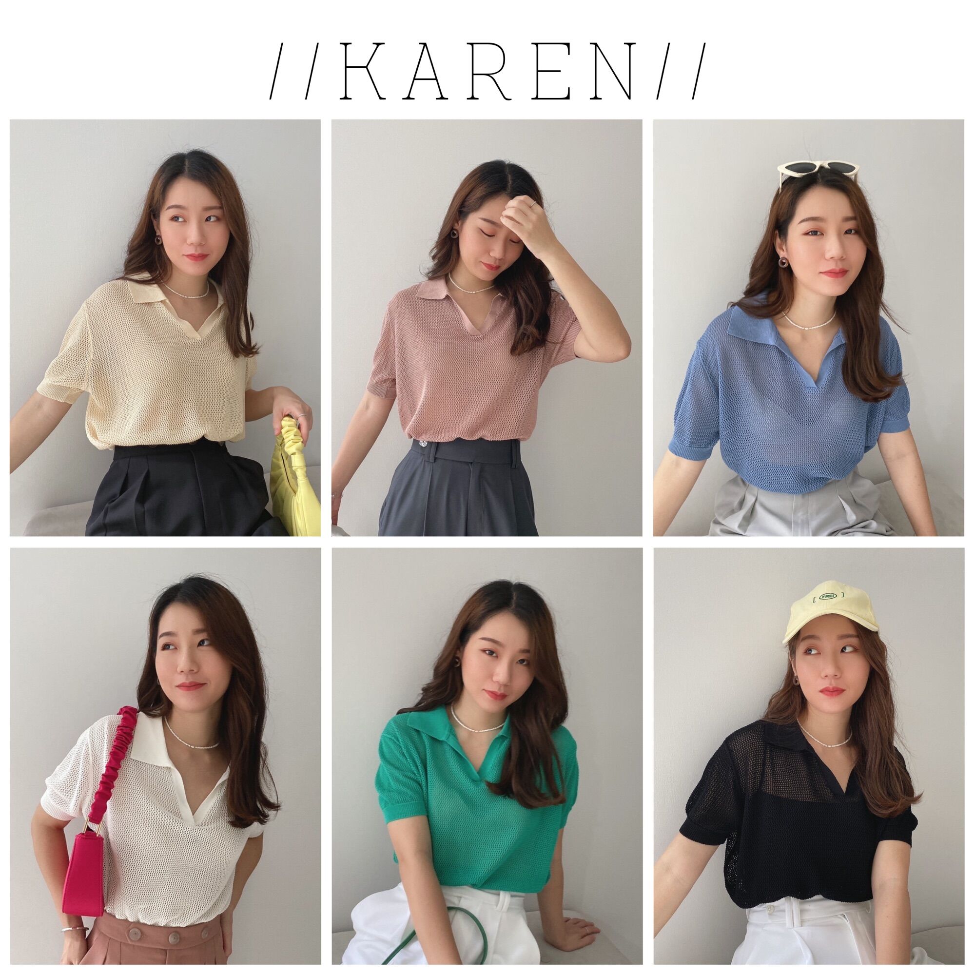 Front Nine : Karen Top เสื้อครอปโปโล แขนสั้น ผ้าตาข่าย - FRONT NINE ...