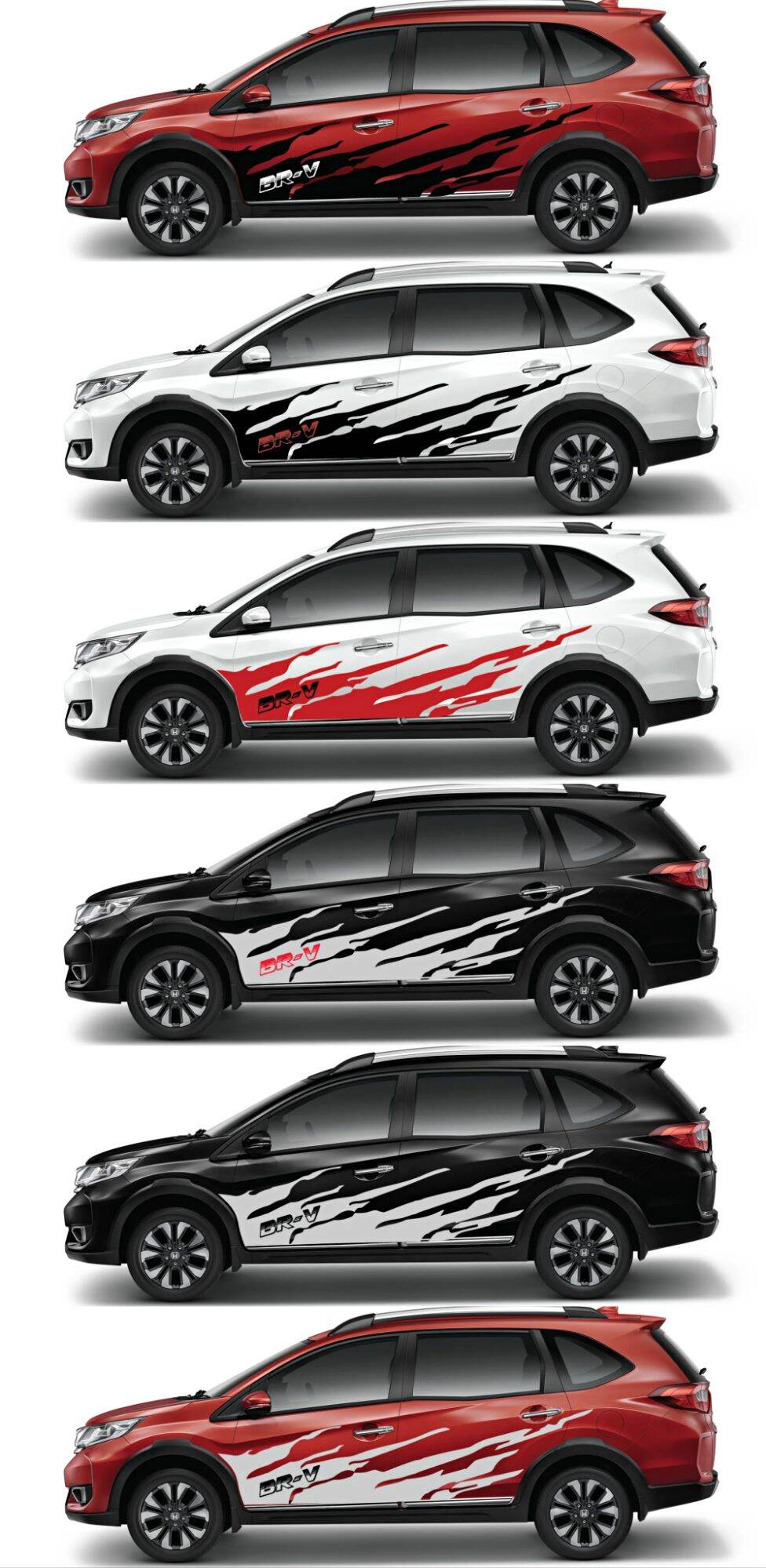 รหัส SFR 12 Sticker Honda BR-V สติ๊กเกอร์ติดรถ สติ๊กเกอร์ สติ๊กเกอร์ ...