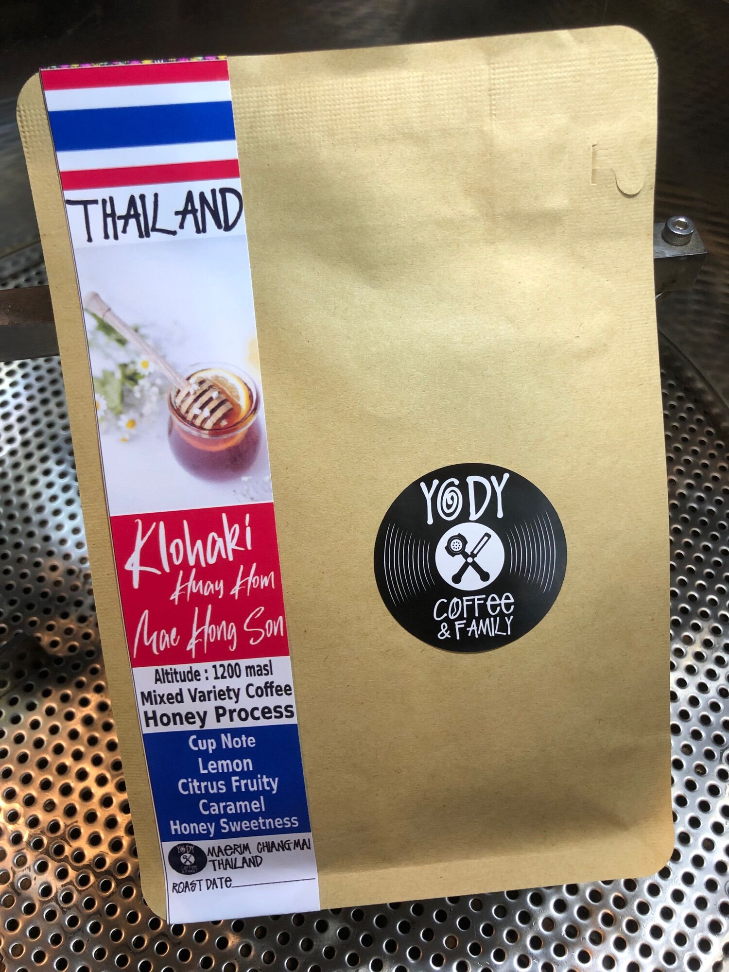 Thailand โกลฮาคี ห้วยฮ่อม แม่ฮ่องสอน honey process Yody Coffee เมล็ด ...