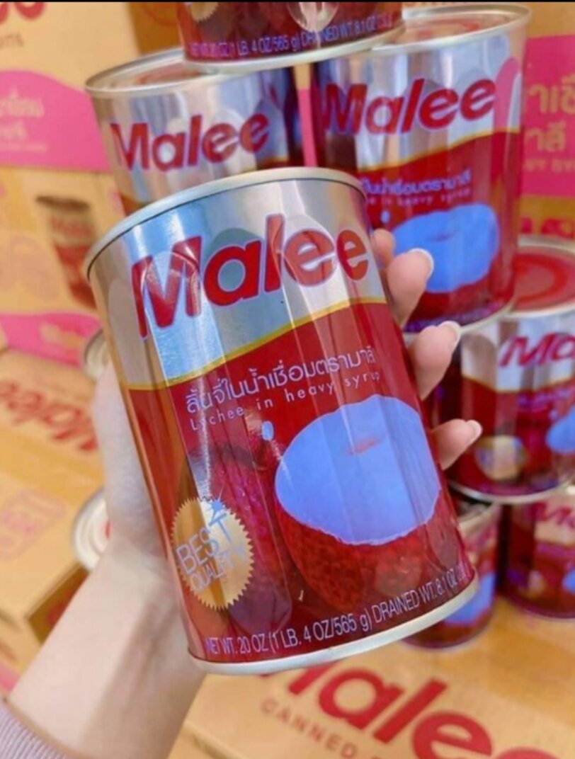 ลิ้นจี่กระป๋องตรามาลี Malee น้ำหนักสุทธิ 565กรัม Lychee-in-heavy-Syrup ...