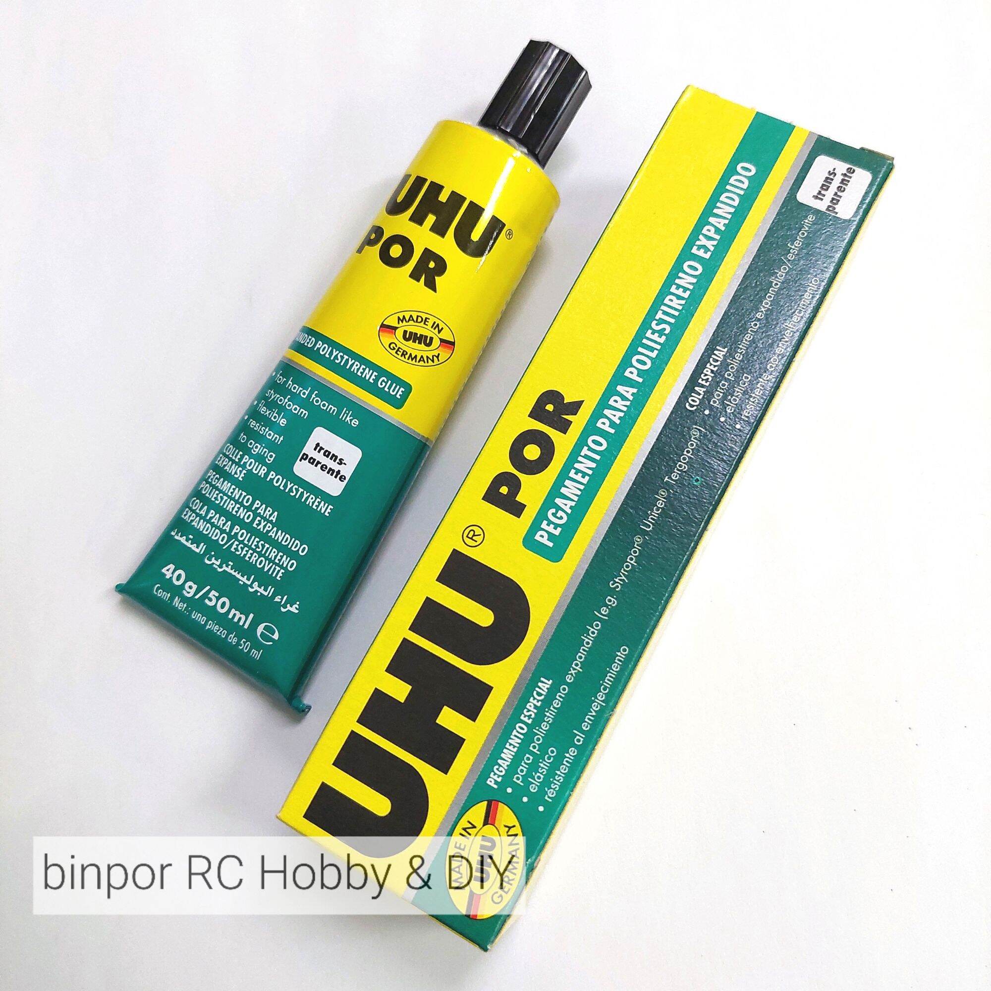 กาว UHU POR ขนาด 40 g. ใช้ติดโฟมในการสร้าง เครื่องบินบังคับ และงานอื่นๆ | Lazada.co.th